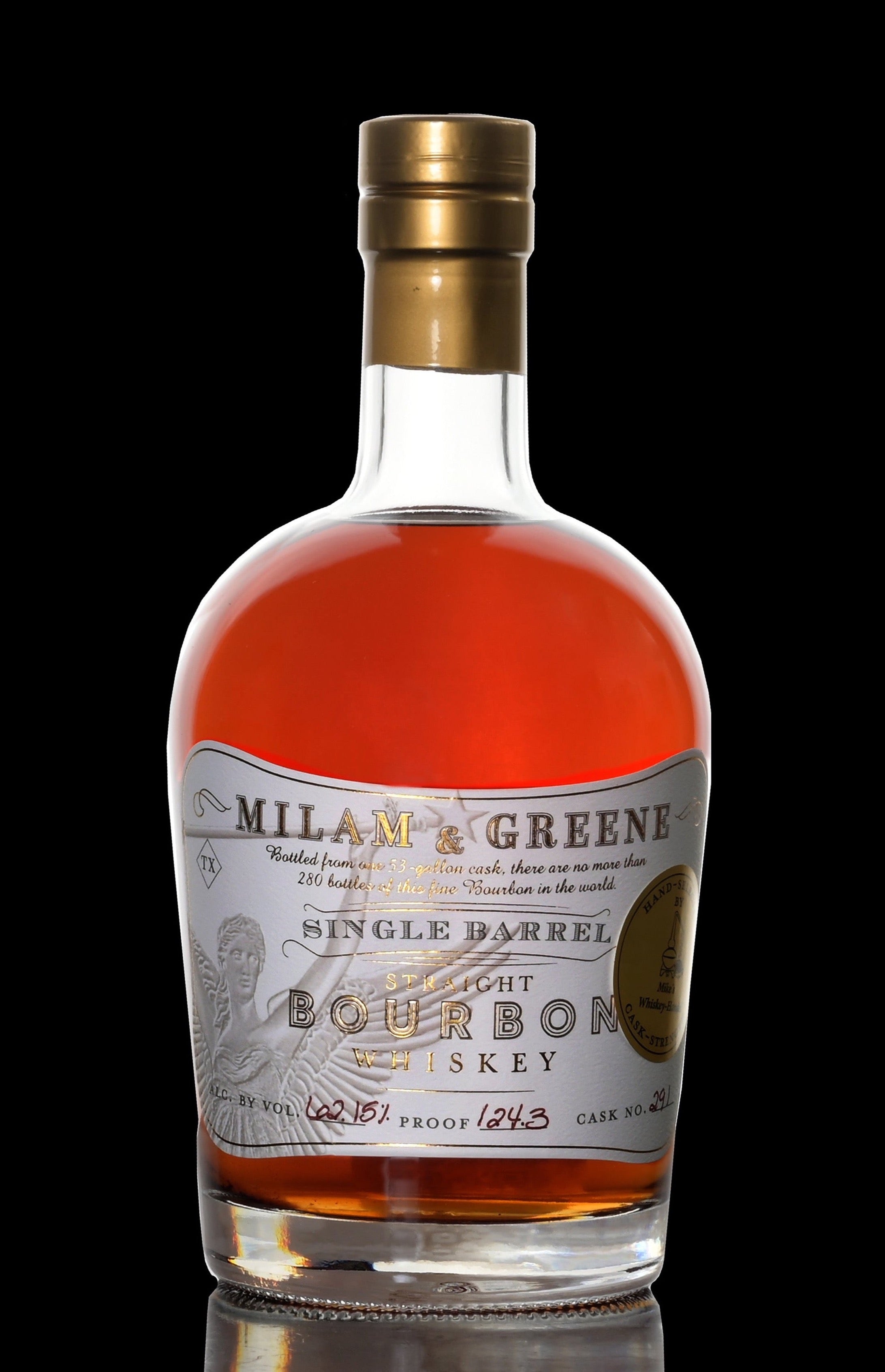 Milam & Greene Single Barrel Straight Bourbon Cask Strenght 62,15% ...